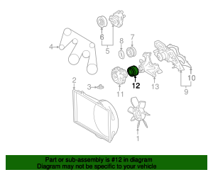 1998-2009 Lexus Fan Pulley 16371-0F010 | OEM Parts Online