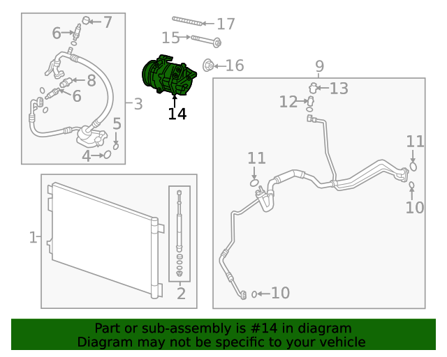 2020-2024 GM Air Conditioning Compressor 86792429 GM | GMPartsDirect.com