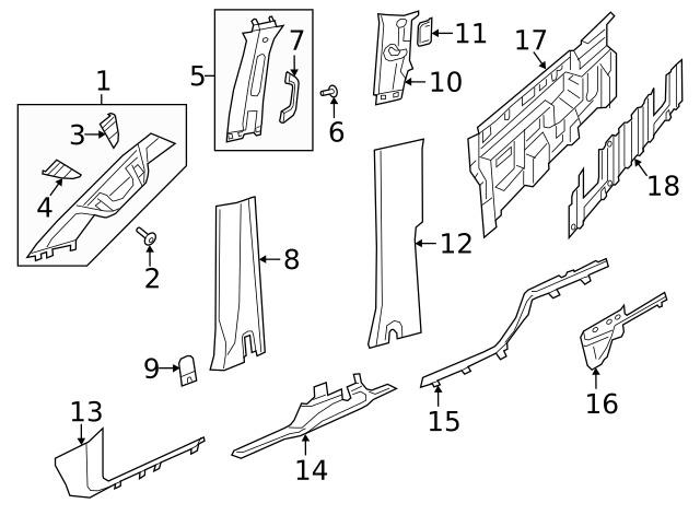 2019 Ram 1500 Cowl Trim - Driver's Side (LH) 6BM77TX7AC | TascaParts.com