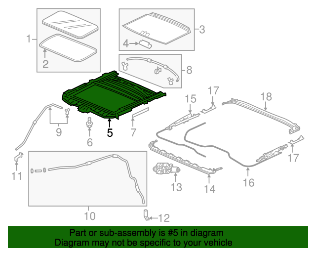 70100-TG7-A02 - Sunroof Frame 2016-2023 Honda | Honda Parts Online