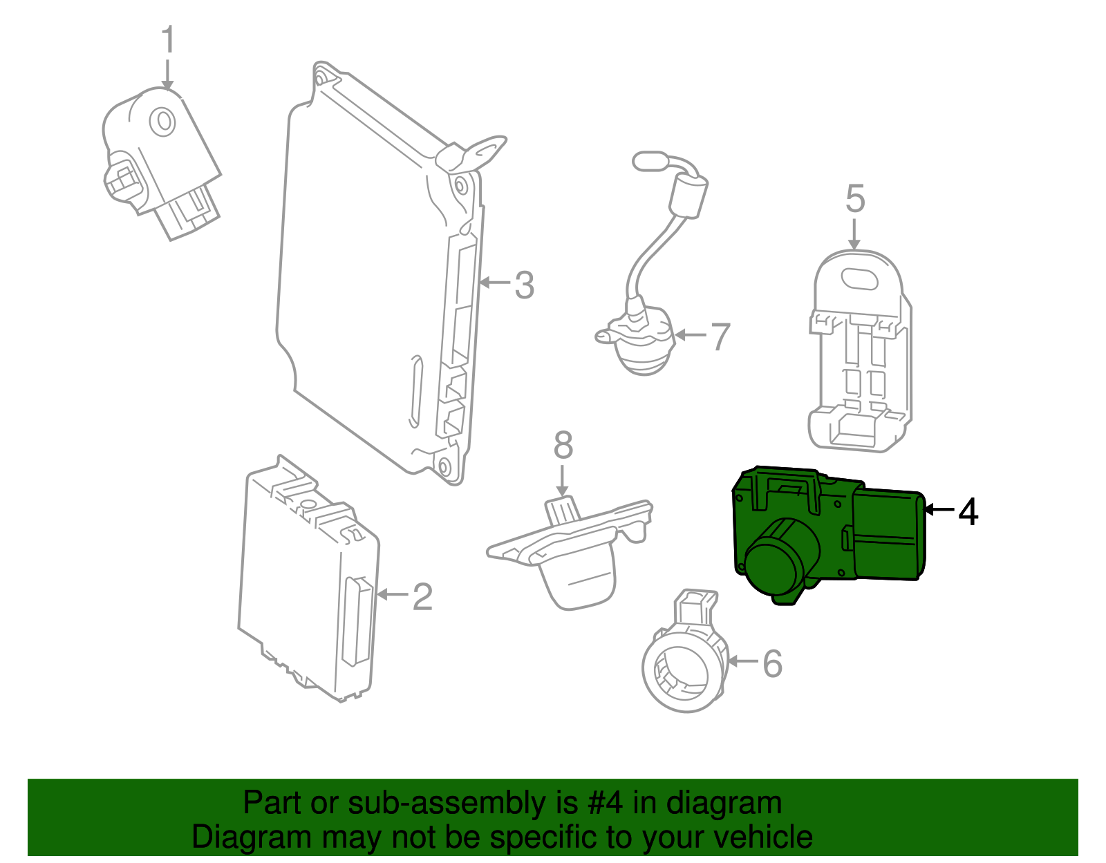 89341-48010-A1 - Park Sensor 2010-2012 Lexus RX450h | Longo Lexus Parts