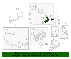 2020-2025 GM Thermostat Bypass Hose 12673707 GM | GMPartsDirect.com