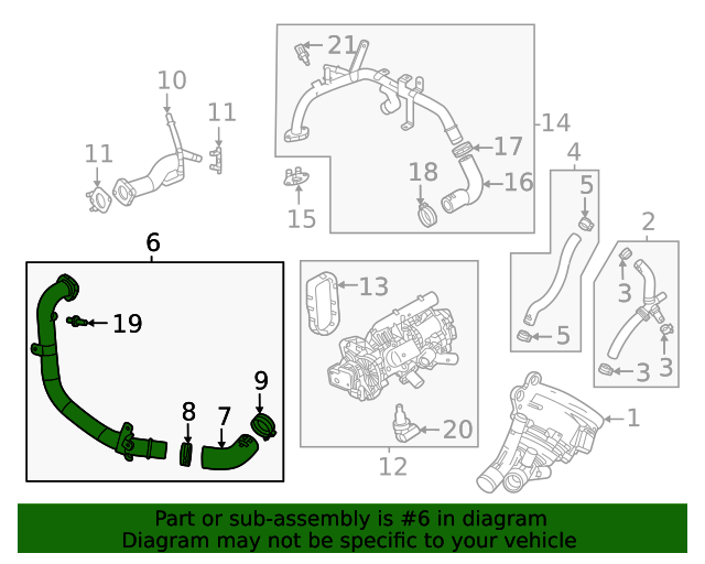2020-2023 GM Water Pump Outlet Pipe 12703917 | GMPartsDirect.com