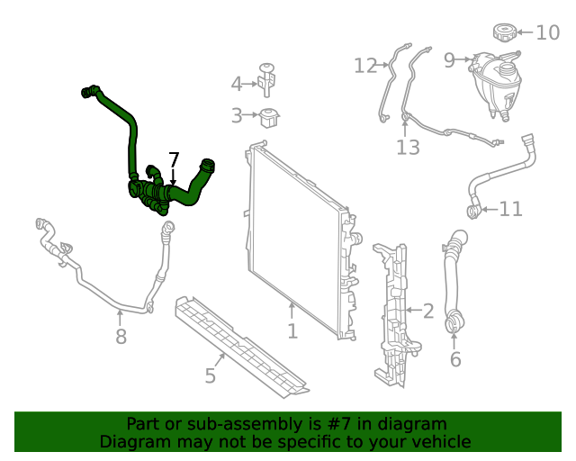 222-501-66-84 - Lower Hose 2015-2020 Mercedes-Benz S 65 AMG® | Mercedes ...