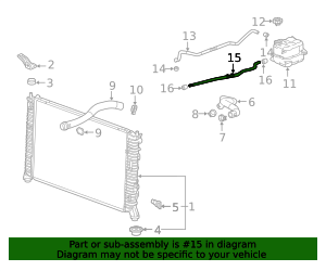 2020-2024 GM Engine Coolant Overflow Hose 85584378 GM | GMPartsDirect.com