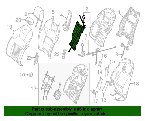 231-800-00-78 - Seat Lumbar Support Cushion 2013 Mercedes-Benz ...
