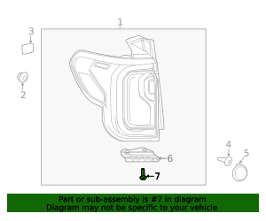 84501165 - Rear Driver Side Bumper Fascia Tail Lamp Opening Bracket ...
