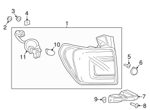 2017-2020 GMC Acadia Lamp - Passenger Side (RH) 84709442 | TascaParts.com
