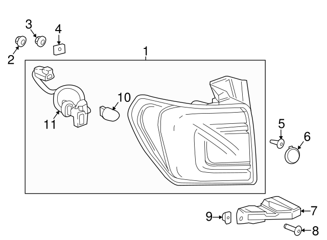 2017-2020 GMC Acadia Lamp - Passenger Side (RH) 84709442 | TascaParts.com