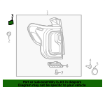 2014-2019 GM Tail Lamp Retainer Clip 23275794 GM | GMPartsDirect.com