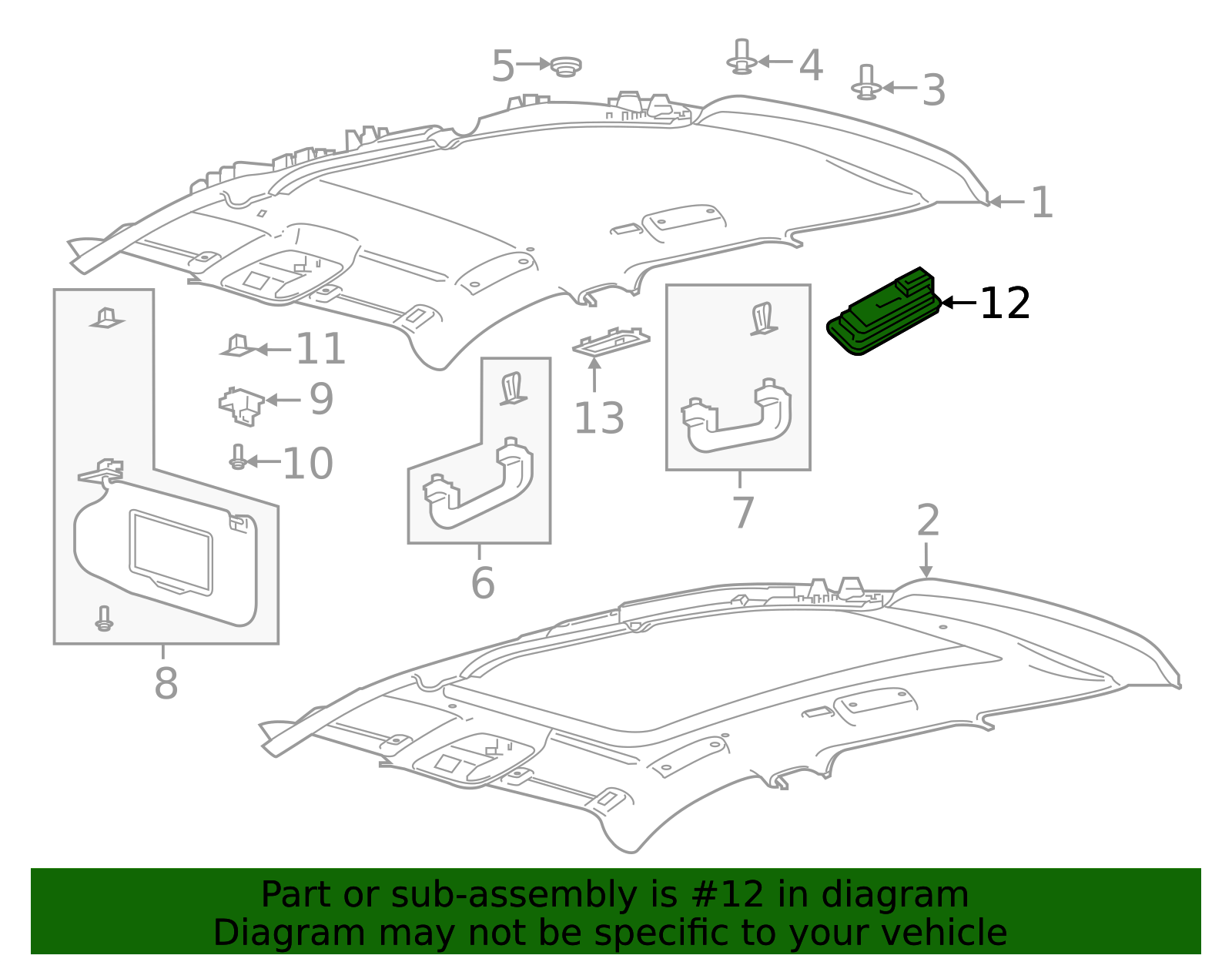 LC5Z-13776-AB - Reading Lmp Assembly 2020-2025 Lincoln | Big 3 Auto Parts