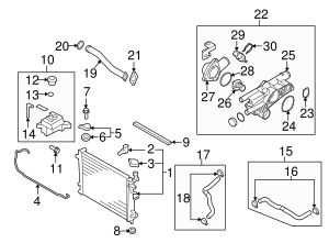 25600-2G600 - Engine Coolant Thermostat Kit 2008-2010 Kia | Kia.Parts Store