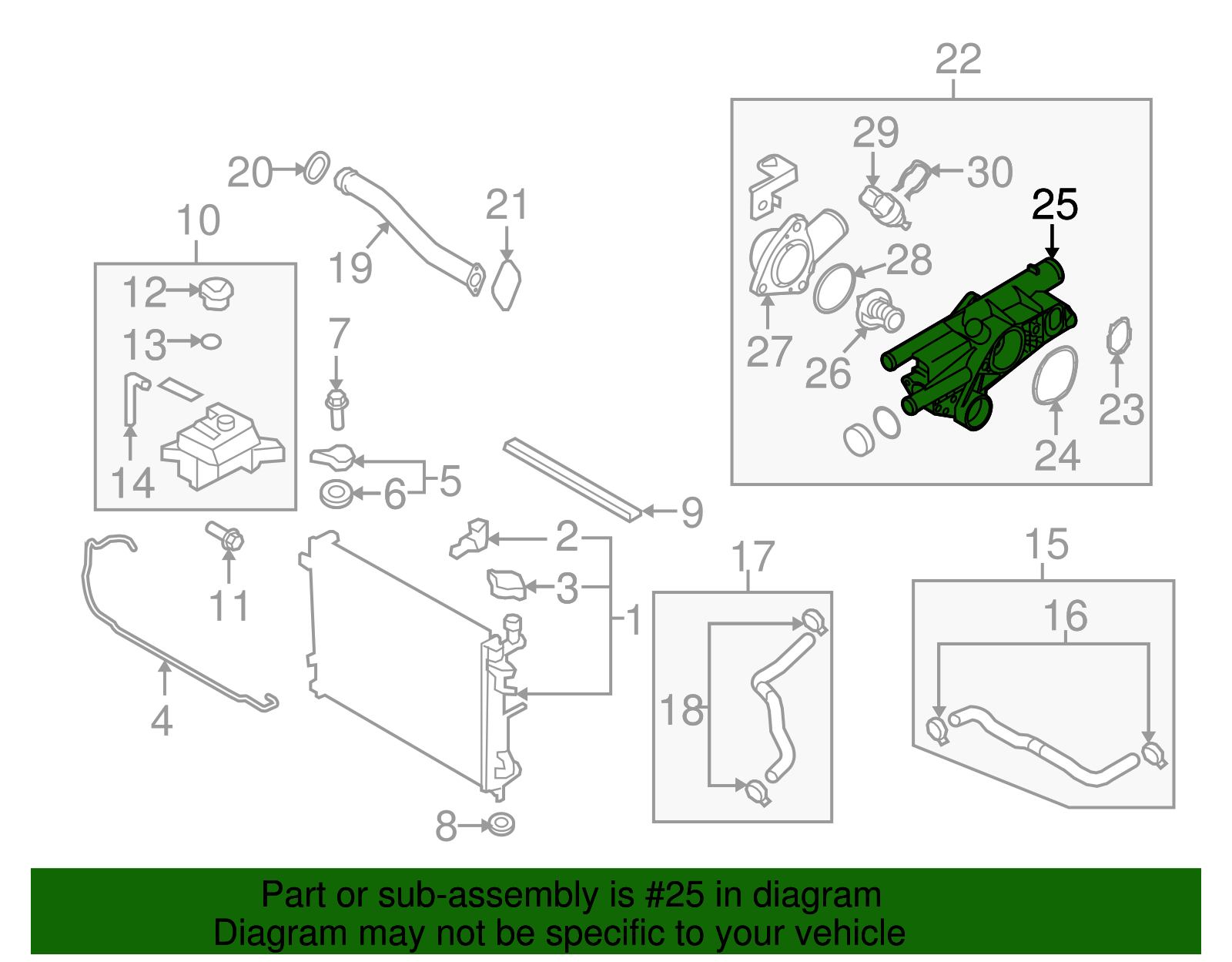 2008-2010 Kia Thermostat Housing 25620-2G600 | OEM Parts Online