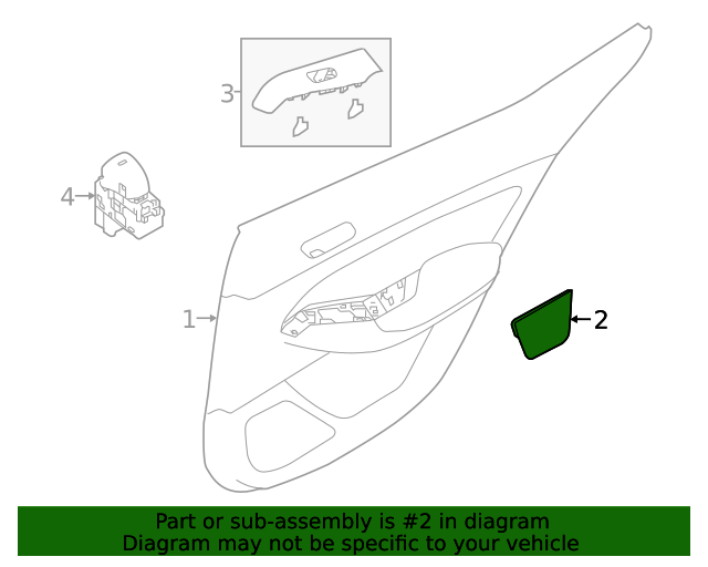 2019-2024 Nissan Altima Handle Cover 80955-6CA0A | Temecula Nissan Parts