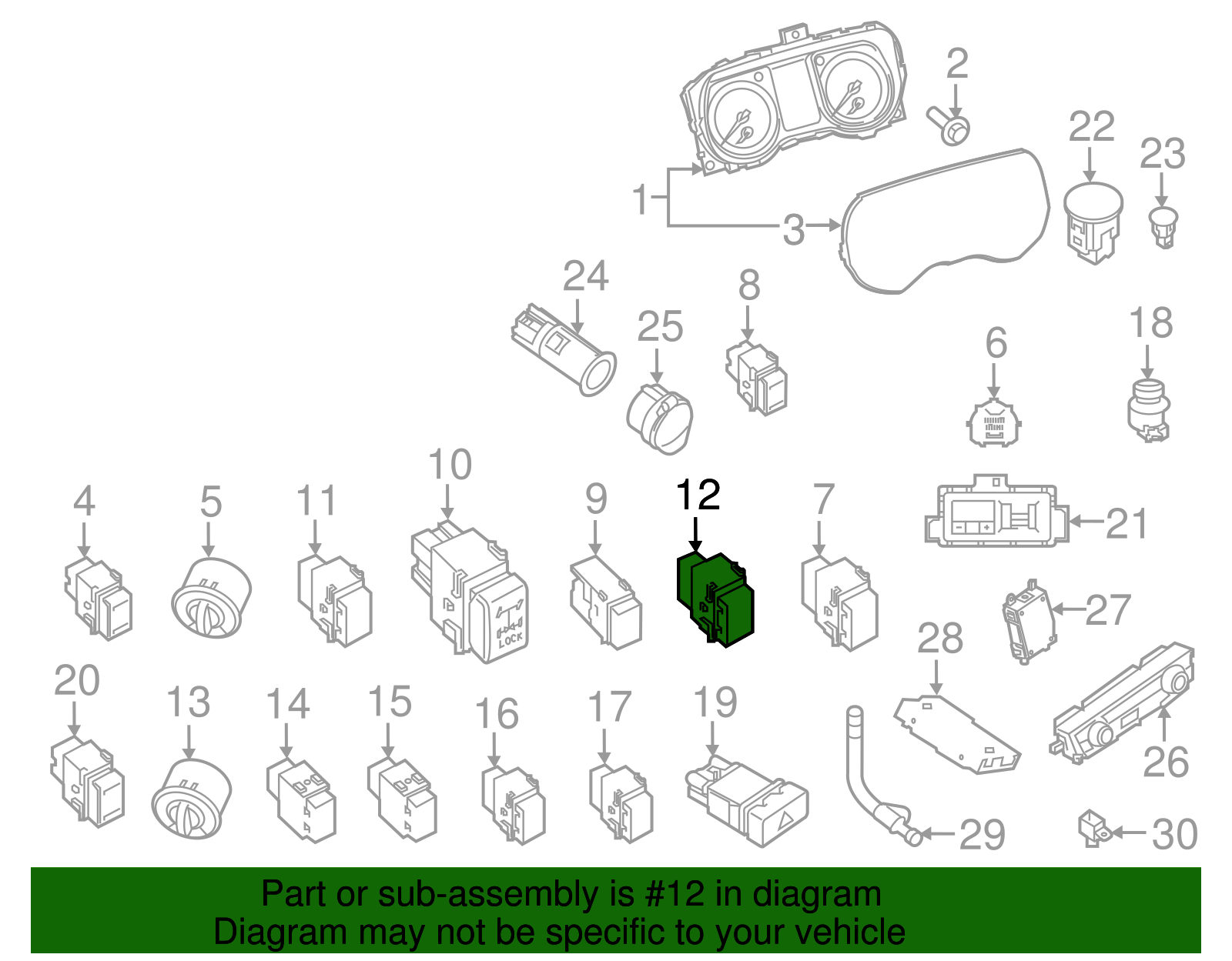 2014-2025 Nissan Switch 25145-4BA0A | Sullivan Brothers Nissan