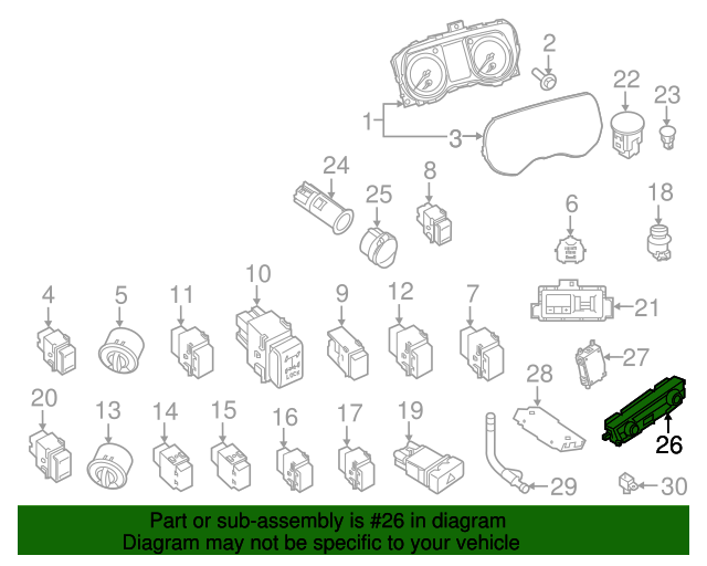 2018 Nissan Dash Control Unit 27510-EZ00B | Nissan Parts Plus