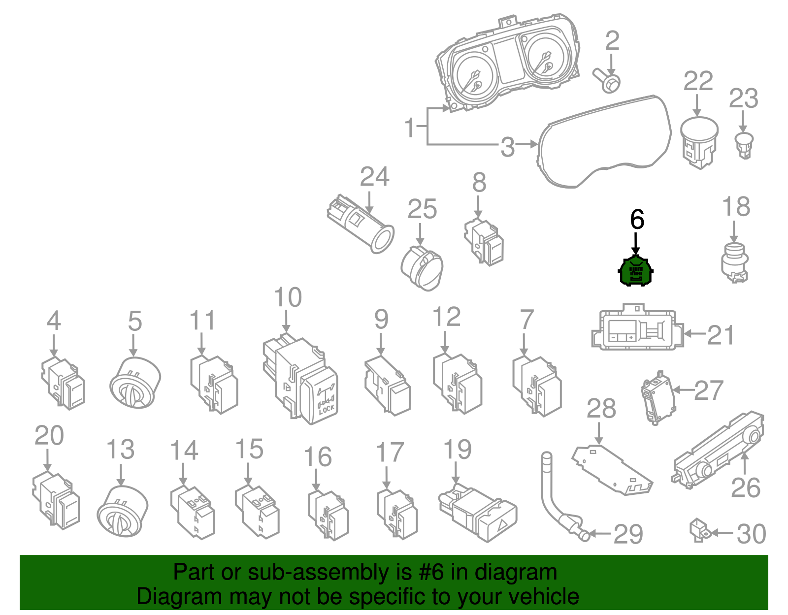 25150-3TA0C - 2013-2024 Nissan - Start Button | Anicra Nissan Parts