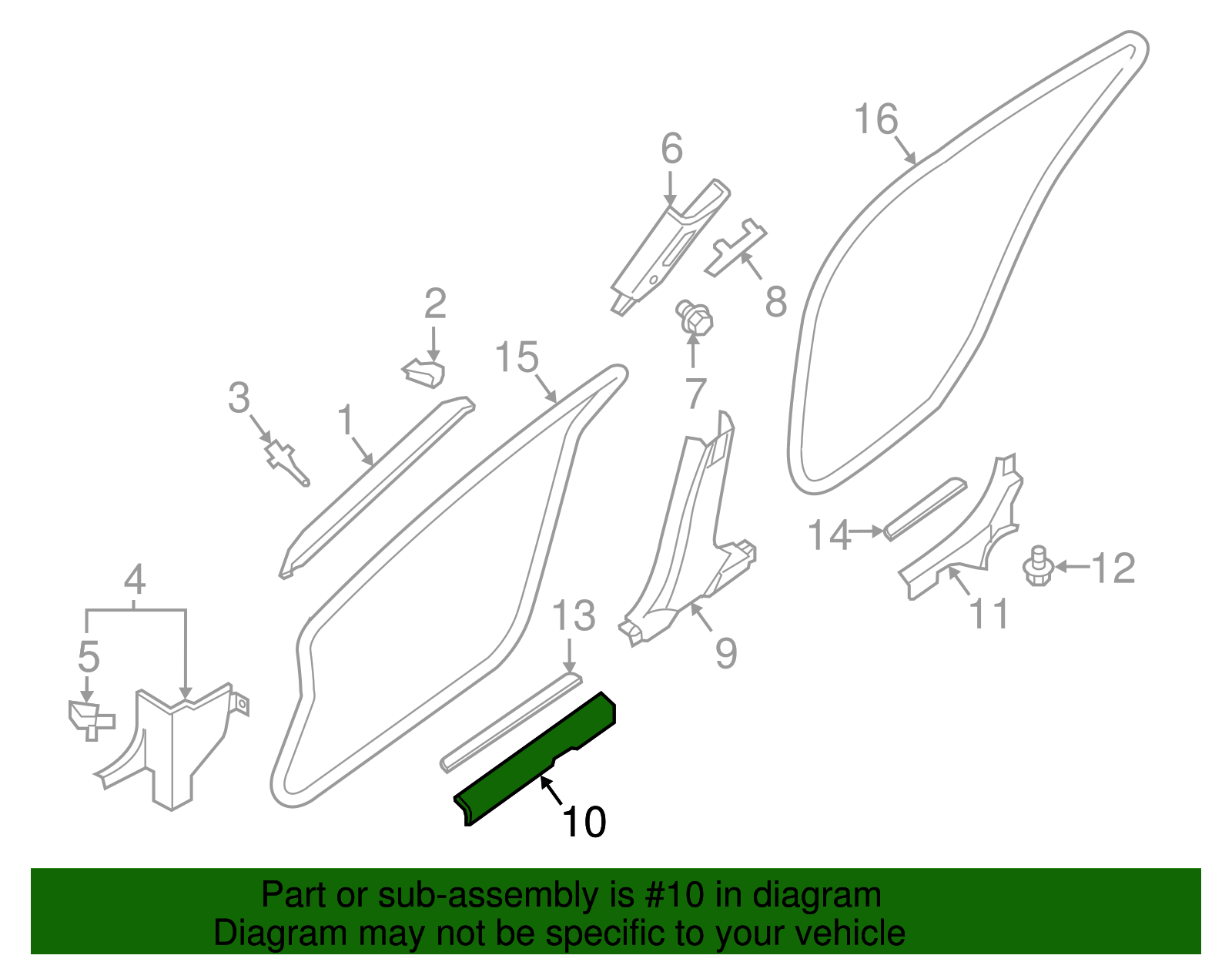2013-2023 Nissan Front Sill Plate 769B5-3TA0A | My Nissan Part