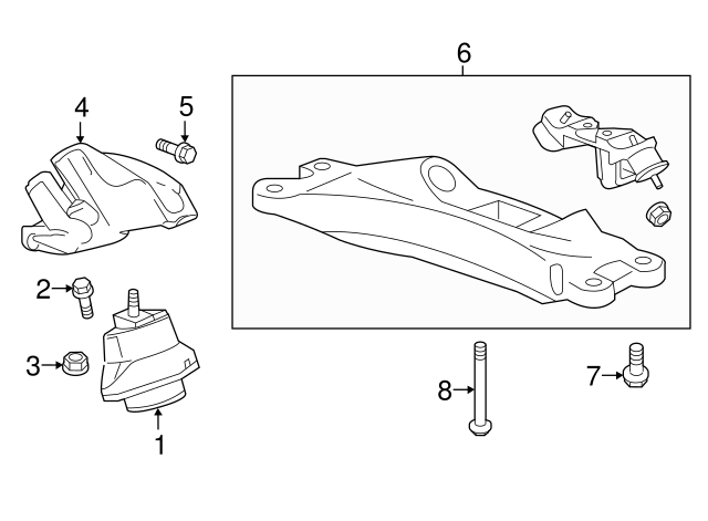 2016-2022 GM Mount Bracket - Passenger Side (RH) 84046829 | TascaParts.com