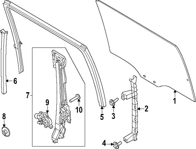 PL3Z-1625713-C - Door Glass 2023-2024 Ford | AutoNation Parts