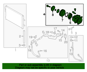 97701-3X100 - A/C Compressor 2011-2012 Hyundai Elantra ...