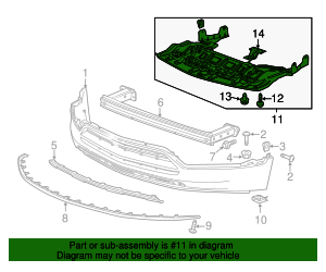 2015-2016 Chevrolet Trax Underbody Front Air Deflector 42371767 GM ...