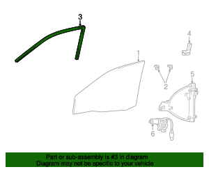 2001-2006 Kia Optima Run Channel 82530 38001 | QuirkParts