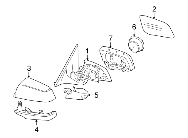 51-16-7-283-462 - Door Mirror Base 2012-2015 BMW | AutoNationParts.com