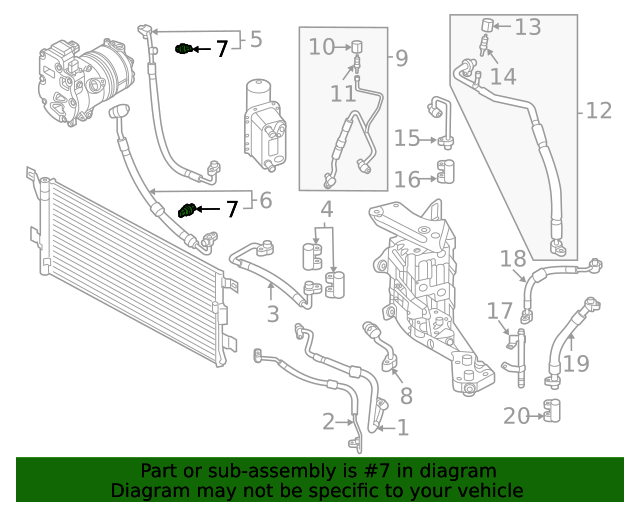 2015-2024 Audi Pressure Sensor 4M0-959-603-E | OEM Parts Online