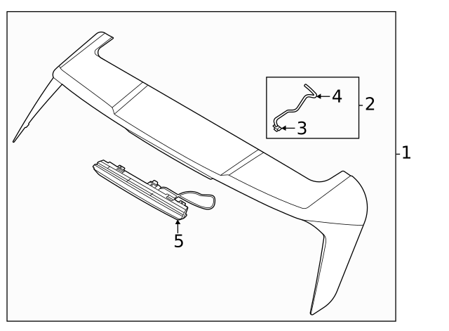 87210-Q5000 - Rear Spoiler 2021-2024 Kia Seltos | Kia.Parts Store
