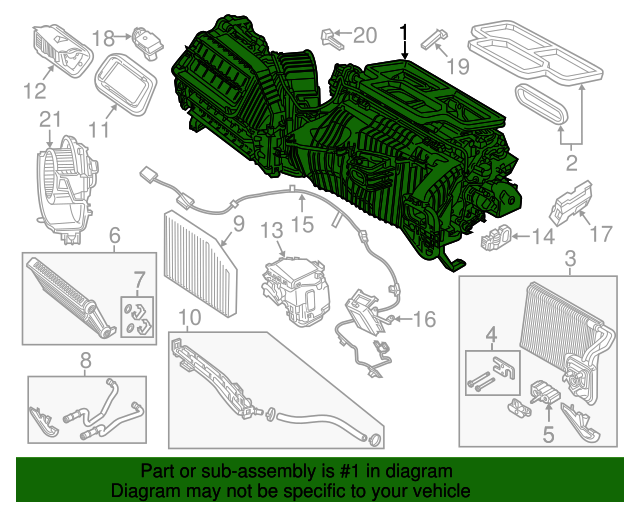 64119382874 - 2018-2022 BMW AC & Heater Case (64-11-9-382-874) | BMW of ...