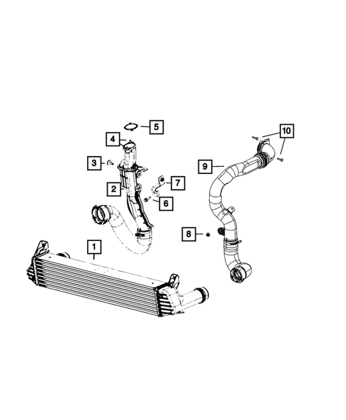 Radiator and Related Parts; Charge Air Cooler for 2019 Jeep Cherokee ...