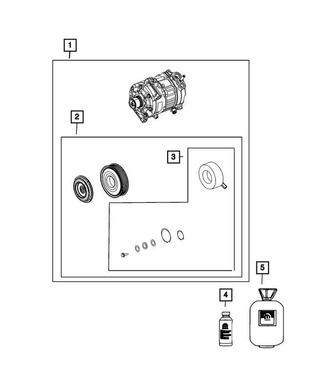 2021-2024 Jeep Air Conditioning Compressor 68459835AB | Mopar eStore