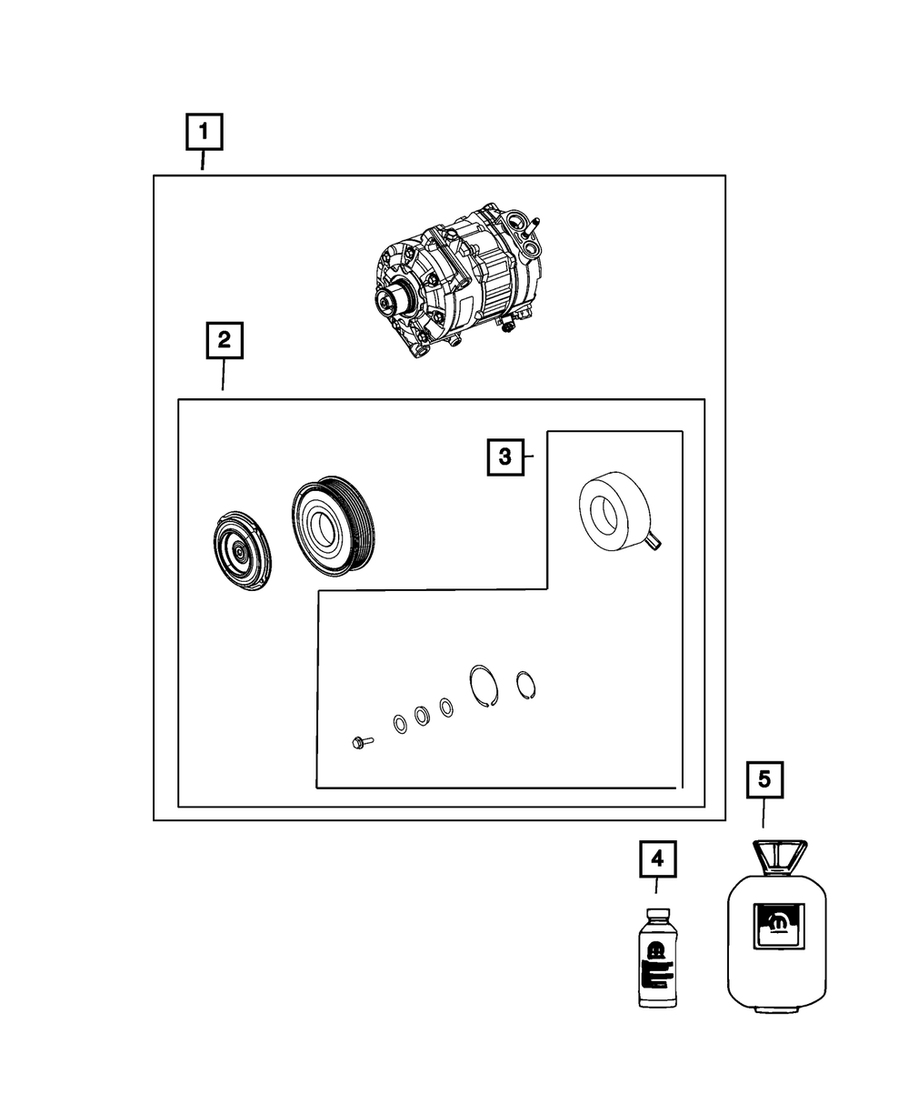 2021-2024 Jeep Air Conditioning Compressor 68459835AB | Mopar eStore