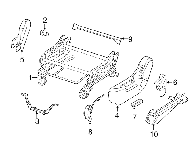 2011-2020 Dodge Durango Recliner - Driver's Side (LH) 68101107AA ...