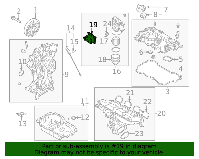 26410-2M800 - Oil Cooler 2021-2024 Kia | Kia.Parts Store