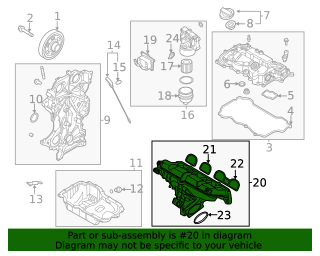 28310-2M800 - Intake Manifold 2021-2023 Kia K5 | Kia.Parts Store
