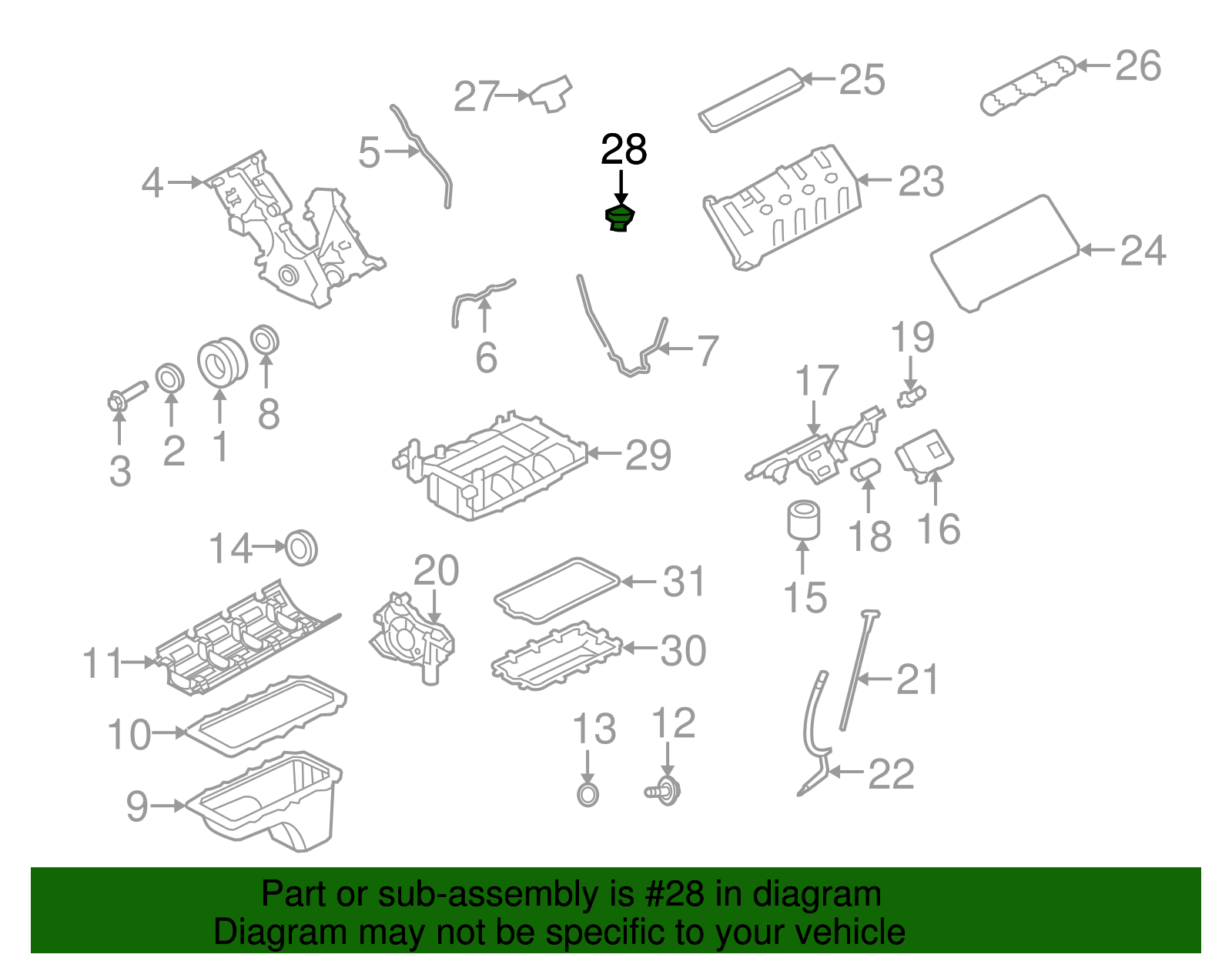 2003-2012 Ford PCV Valve Grommet 2C5Z-6A892-AA | OEM Parts Online