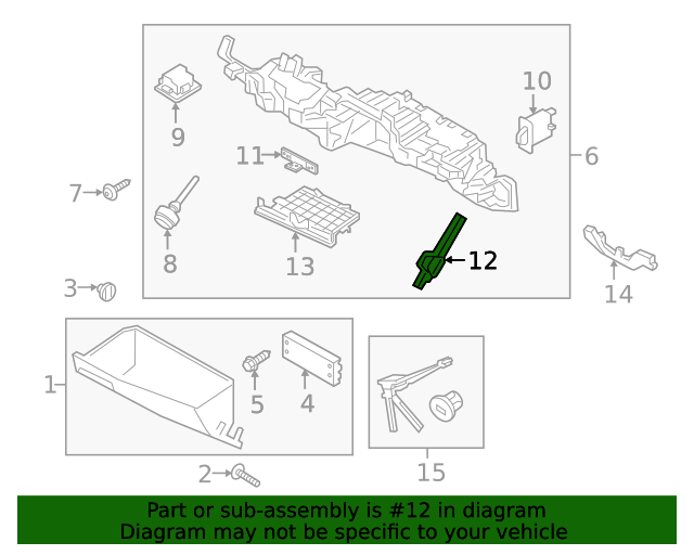 2020-2023 Genesis Damper Glove Box 84546-J6000 | OEM Parts Online