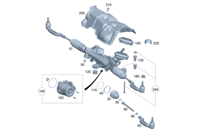 177-460-16-01 - Parts Kit, Steering Gear 1954-2024 Mercedes-Benz ...