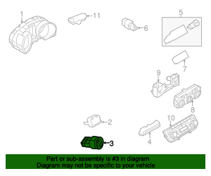 2012-2016 Volkswagen Headlamp Switch 3C8-941-431-C-XSH | OEM VW Parts Haus