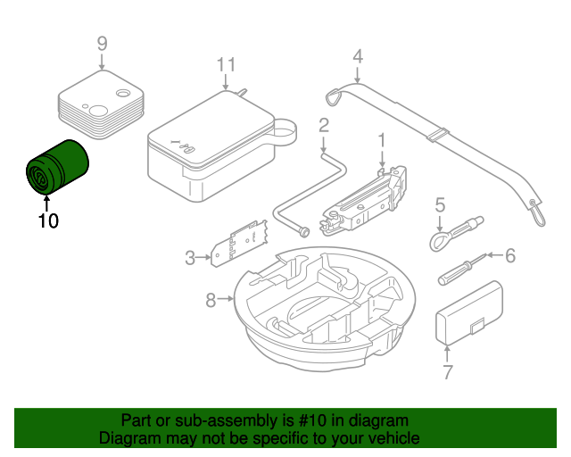 71106871122 - 2015-2024 BMW Tire Inflation Sealer (71-10-6-871-122 ...