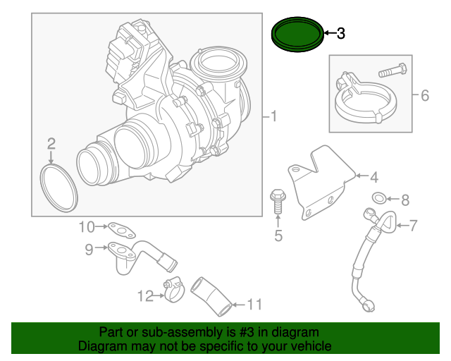 Genuine BMW 11-65-7-808-159 | Turbocharger Gasket | FREE Shipping on ...