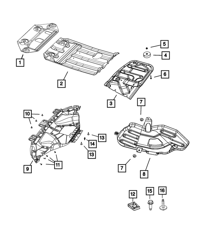 2016-2023 Mopar Front Skid Plate 68217700AC | Mopar Estores