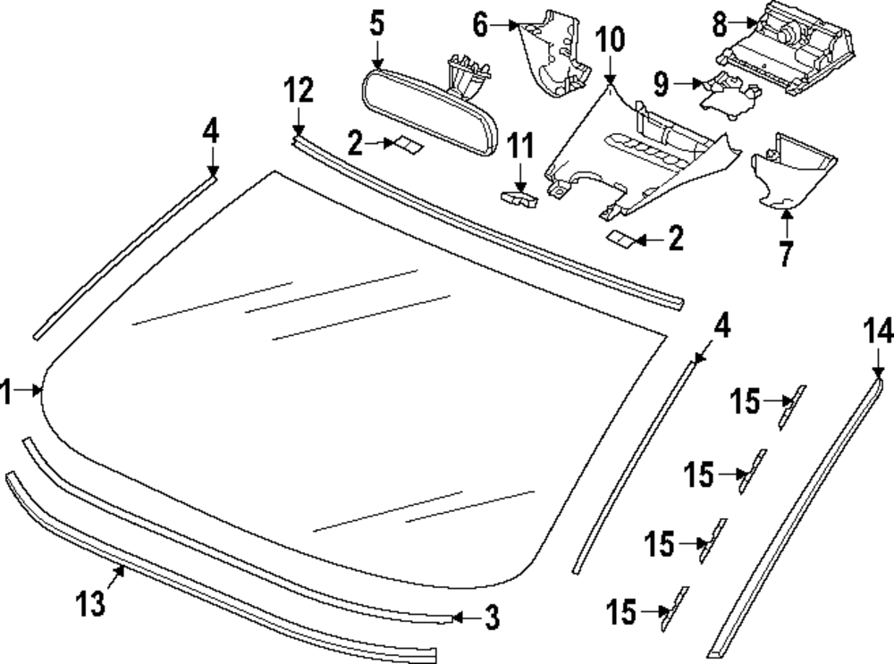 73111-30B-A11 - Windshield 2023-2025 Honda Accord | Honda Parts Online