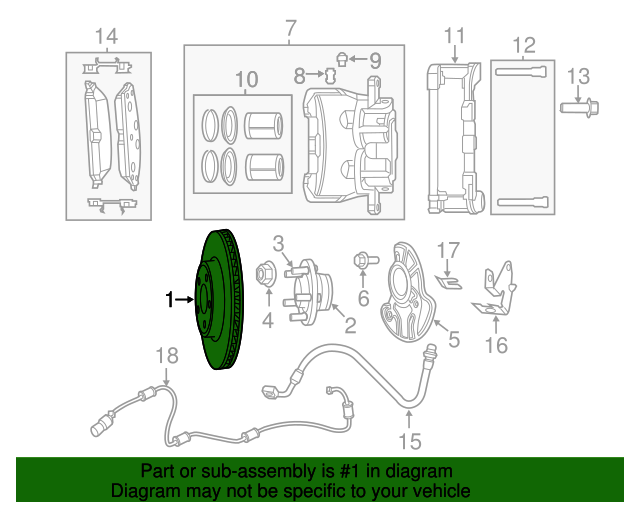 68368070AA - Brake Rotor - 2005-2021 Mopar | MoparPartsCanada.ca