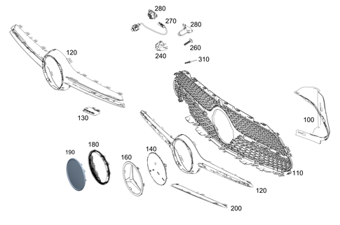 Radiator Grill for 2019 Mercedes-Benz CLS 450 | Mercedes-Benz USA Parts
