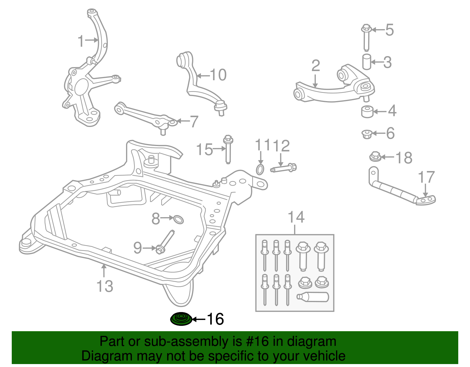 2006-2012 Ford Engine Cradle Nut W520416-S441 | FordPartsOnSale.com