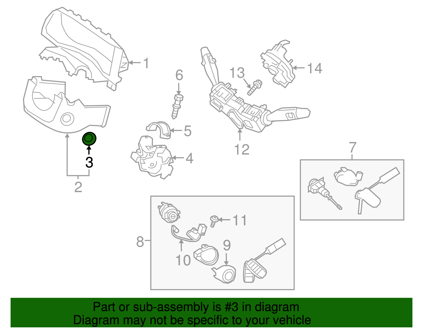 84855-2H000 - Lower Column Cover Grommet 2011-2024 Kia | Kia.Parts Store