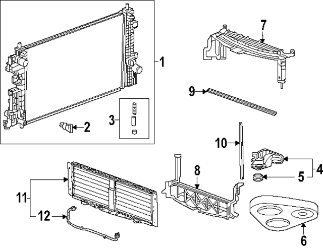 Upper Radiator Air Baffle 42752073 | GMPartsDirect.com